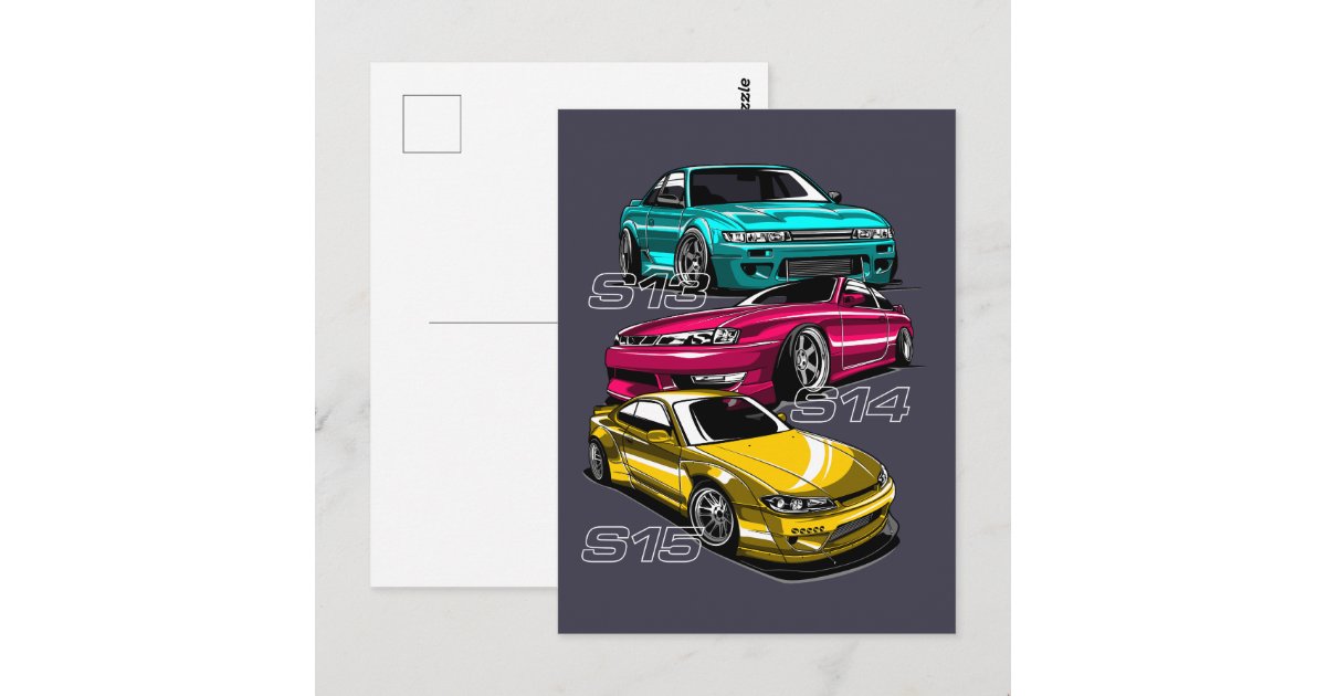 SILVIA "S" CHASSIS EVOLUTION POSTCARD | Zazzle