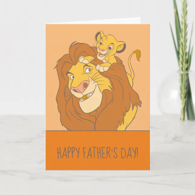 Simba Climbing Mufasa Card | Zazzle