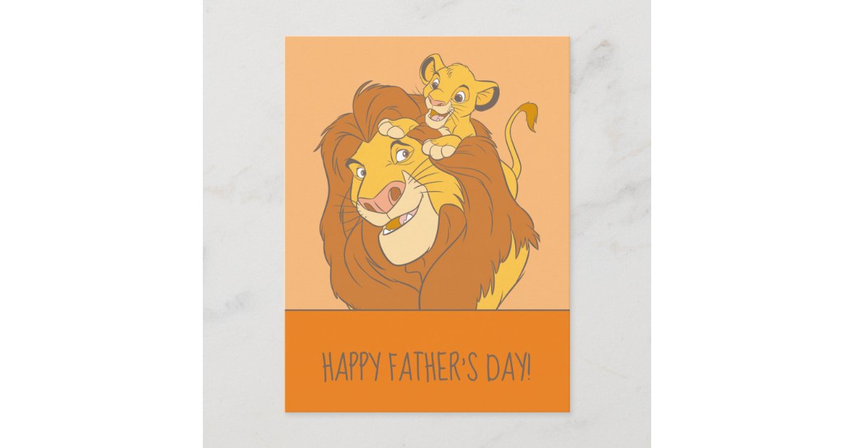 Simba Climbing Mufasa Postcard | Zazzle