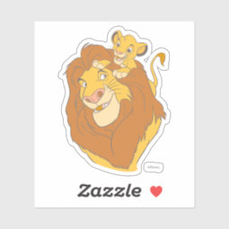 Simba Climbing Mufasa Sticker | Zazzle