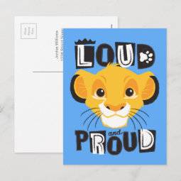 Simba | Loud And Proud Postcard | Zazzle