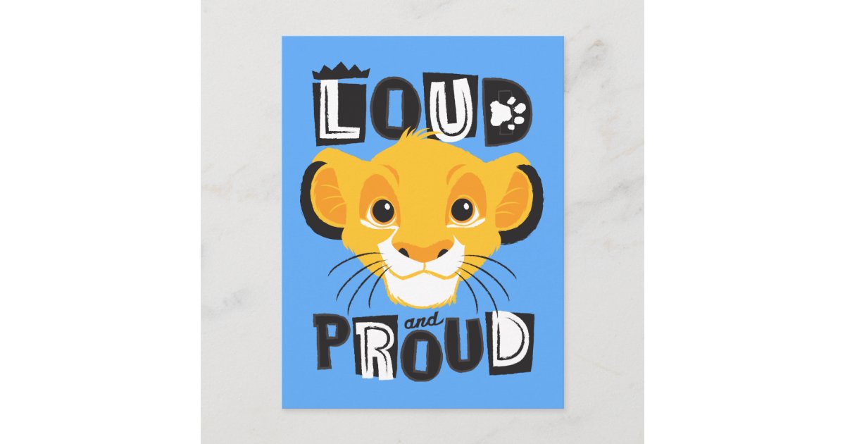 Simba | Loud And Proud Postcard | Zazzle