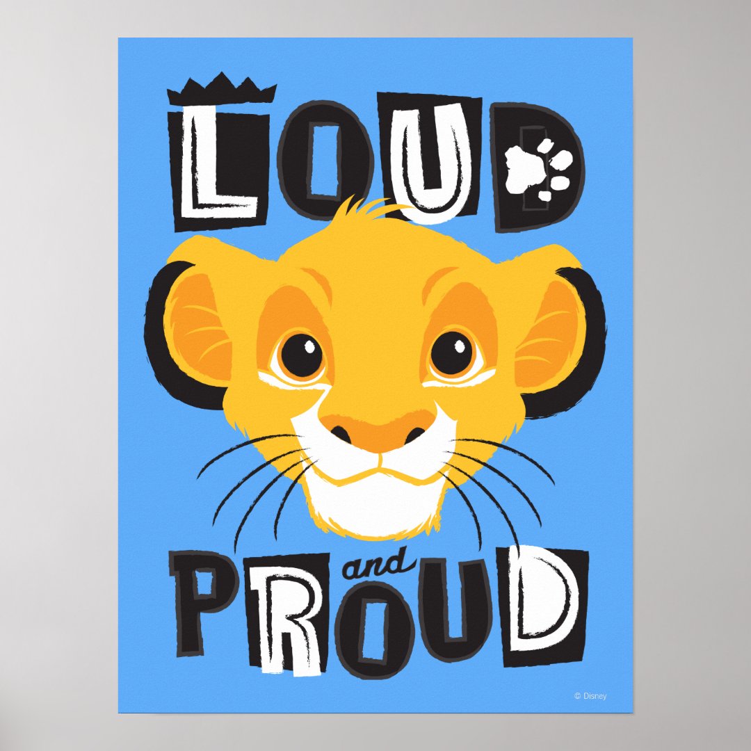 Simba | Loud And Proud Poster | Zazzle