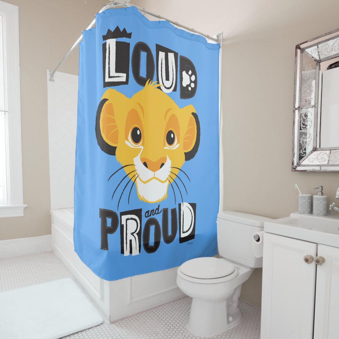 Simba | Loud And Proud Shower Curtain | Zazzle