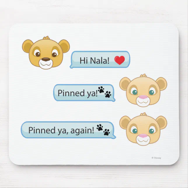 Simba Nala Conversation Mouse Pad | Zazzle