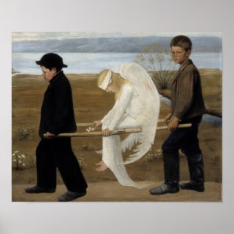 Simberg’s "Wounded Angel" art poster | Zazzle