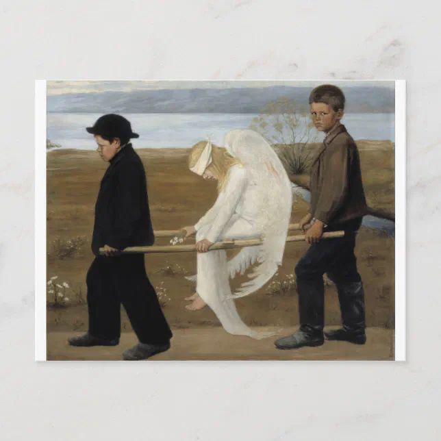 Simberg’s Wounded Angel postcard | Zazzle