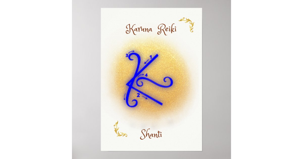 Simbulos karuna reiki poster | Zazzle