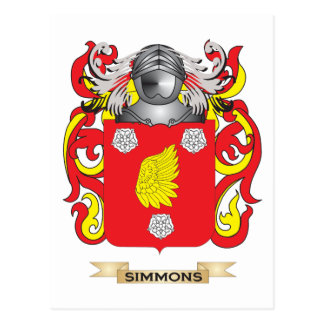 Simmons Family Crest Postcards & Postcard Template Designs