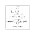 Simpel, minimal, handwriting "Welcome" Rubber Stamp | Zazzle