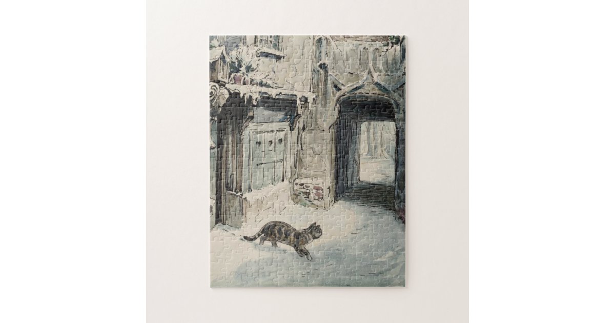 Simpkin the Cat Goes Out (by Beatrix Potter) Jigsaw Puzzle | Zazzle