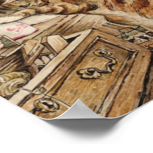 Simpkin The Cat Housekeeping By Beatrix Potter Poster | Zazzle