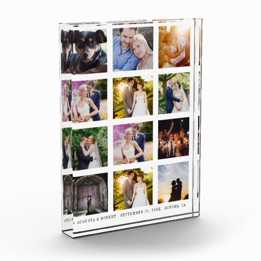 Simple 12 Photo Collage Keepsake | Zazzle