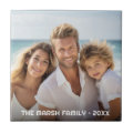 Simple 1 Photo Full Coverage - Chunky Text Overlay Ceramic Tile | Zazzle
