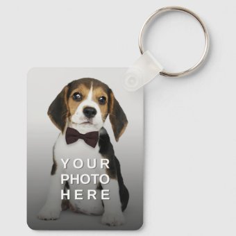 Simple 2-Photo Double-Sided Keychain | Zazzle