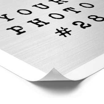 Simple 33 Photo Collage Custom Color and Text Poster | Zazzle