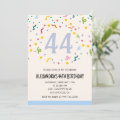 Simple 44th birthday invitations Confetti Modern | Zazzle