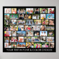 Simple 49 Photo Collage Multiple Shapes Poster | Zazzle