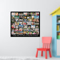 Simple 49 Photo Collage Multiple Shapes Poster | Zazzle