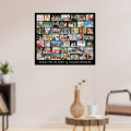 Simple 49 Photo Collage Multiple Shapes Poster | Zazzle