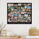 Simple 49 Photo Collage Multiple Shapes Poster | Zazzle