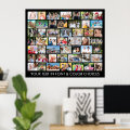 Simple 49 Photo Collage Multiple Shapes Poster | Zazzle