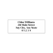 Simple 4 line Return Address Basic Minimalist Self-inking Stamp | Zazzle