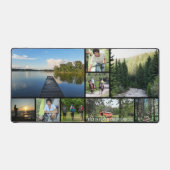 Simple 9 Photo Collage Personalized Desk Mat | Zazzle