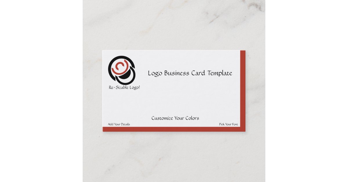 Simple Abstract Red Circle Logo Business Card | Zazzle