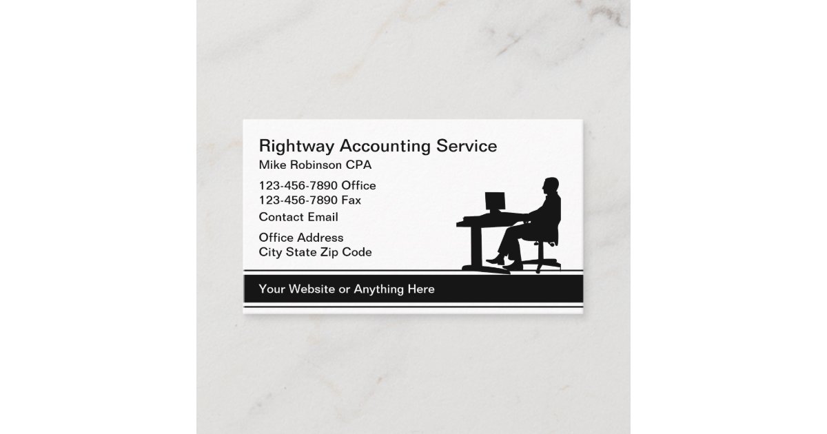 Simple Accountant Business Card Design New | Zazzle