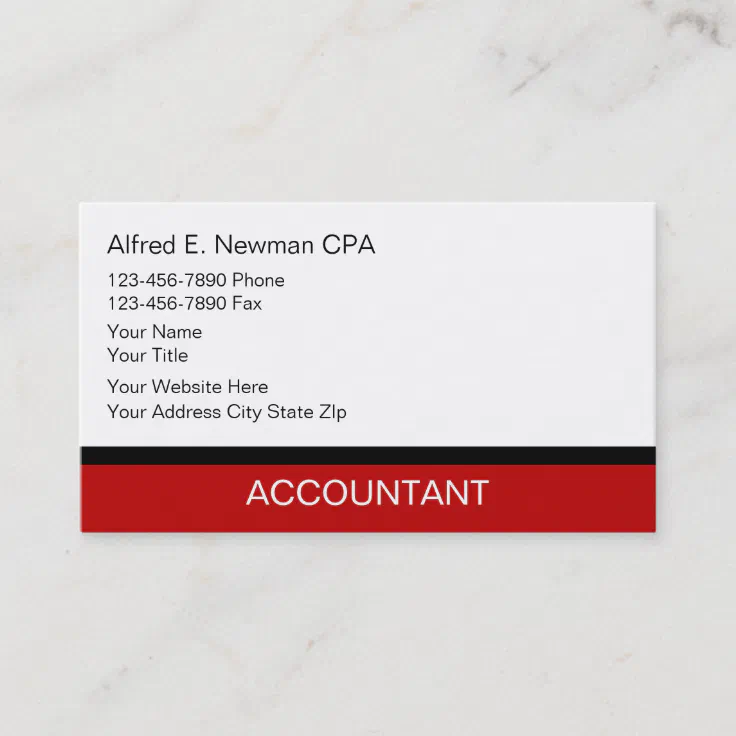 Simple Accountant Business Cards | Zazzle