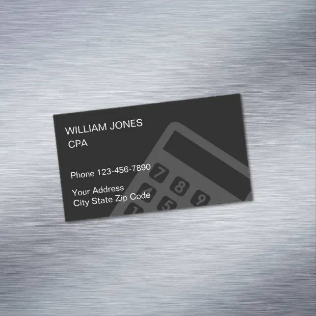 Simple Accountant CPA Design Business Card Magnet | Zazzle