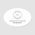 Simple Add Logo Employee Name Job Title Any Color Name Tag | Zazzle
