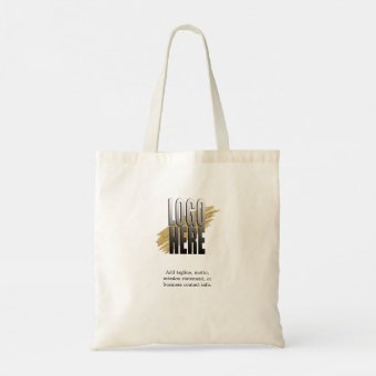 Simple Add Your Logo and Text Business Company Tote Bag | Zazzle