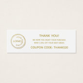 Simple Add Your Logo Thank You Package Insert | Zazzle