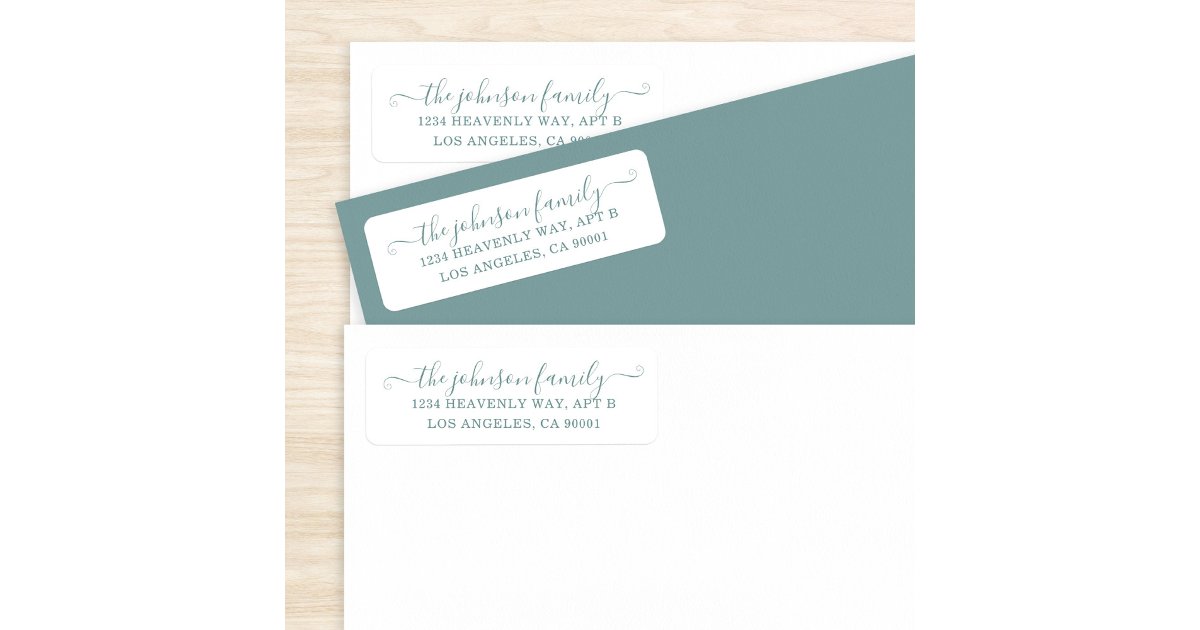 Simple Address Label Slate Blue on White | Zazzle