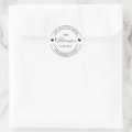 Simple Address Modern Elegant Hand Lettering Classic Round Sticker | Zazzle