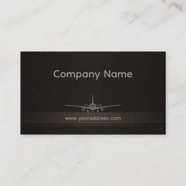 Simple Airplane Company Business Card | Zazzle