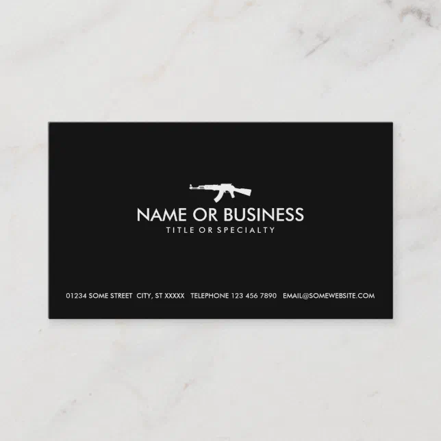 simple ak47 business card | Zazzle