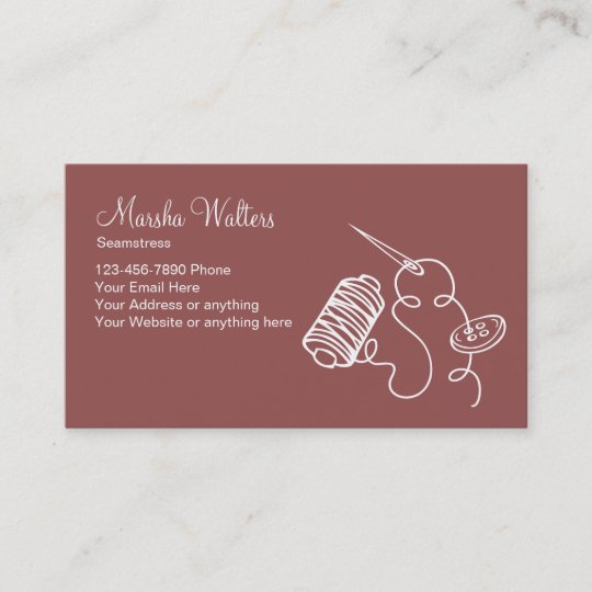 Simple Alterations Seamstress Business Card | Zazzle.com