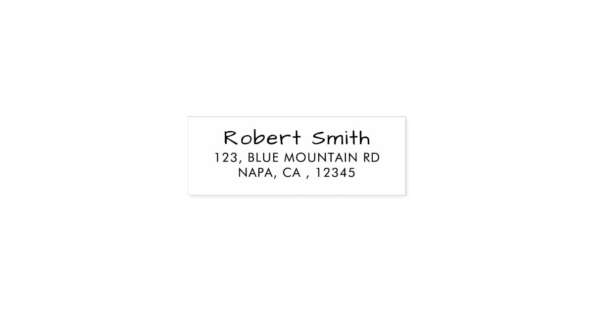 Simple and Chic Custom Return Address Rubber Stamp | Zazzle