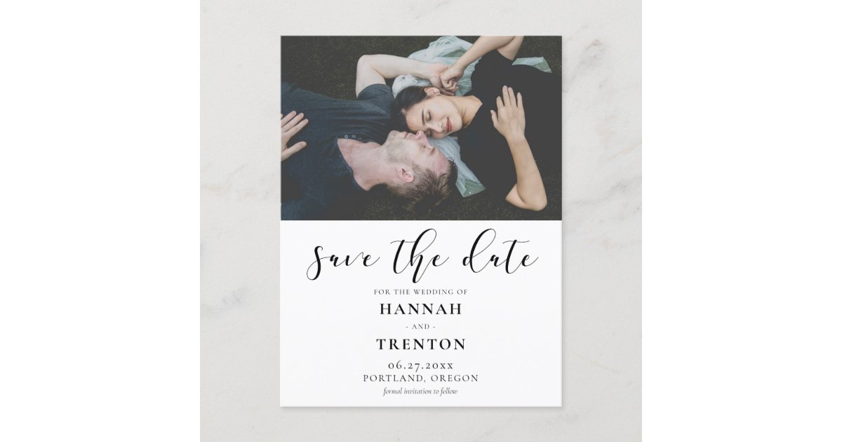 Simple and elegant design photo postcard | Zazzle