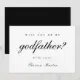 Simple and Elegant Godfather Proposal Black Invitation | Zazzle