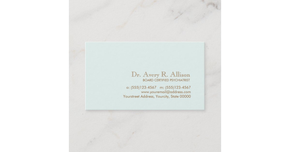 Simple and Elegant Light Blue Professional Business Card | Zazzle