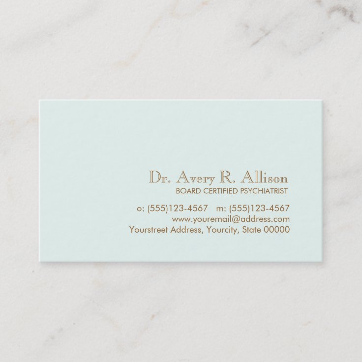 Simple and Elegant Light Blue Professional Business Card | Zazzle