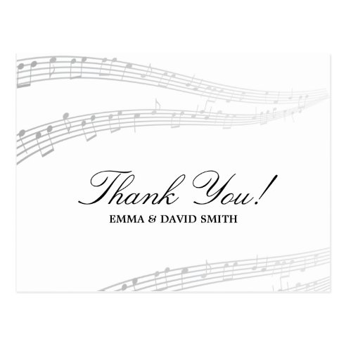Musical Notes Thank You Cards | Zazzle