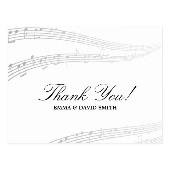 Simple and Elegant Musical Thank You Cards | Zazzle.com