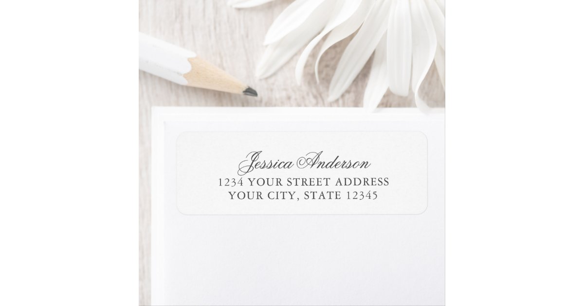 Simple and Elegant Text Label | Zazzle