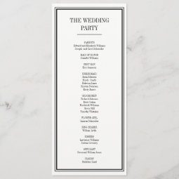 Simple and Elegant Wedding Ceremony Program | Zazzle