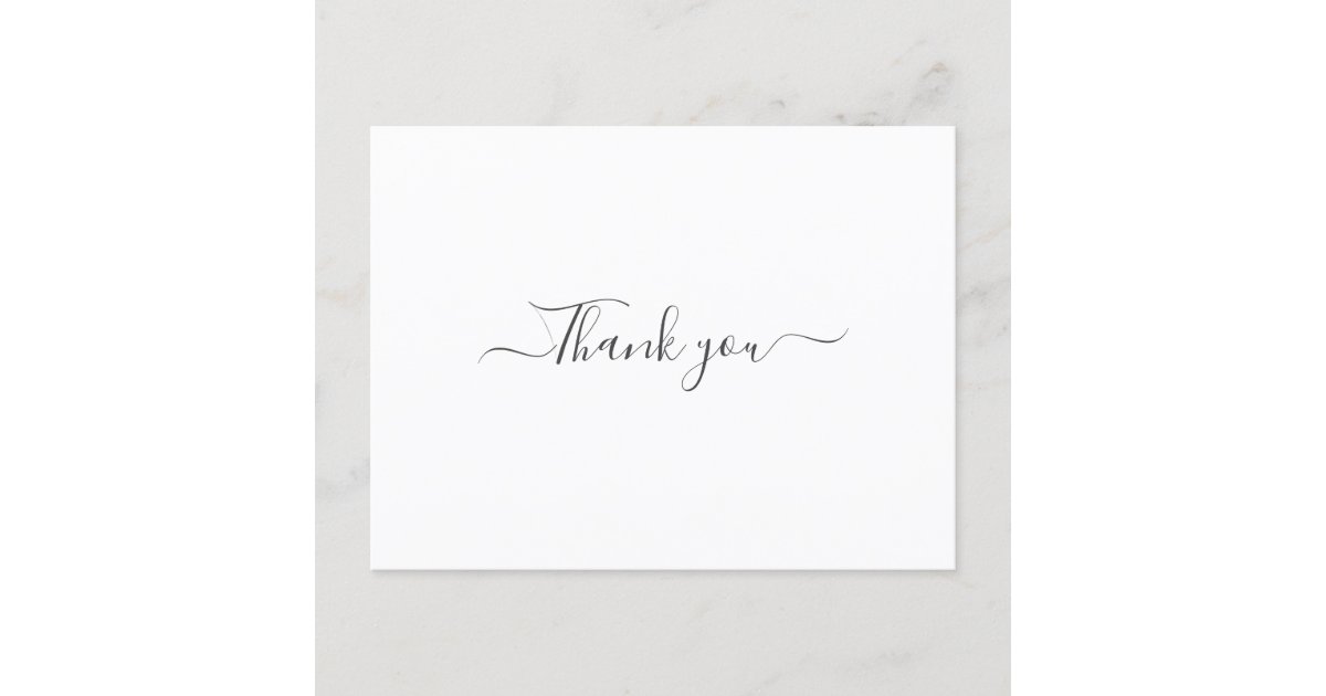 Simple and Minimal Thank You Card | Zazzle